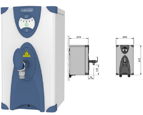 Calomax Eclipse 3L Wall Mounted Water Boiler White - 2W3-W ...