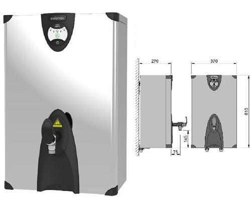 Calomax Eclipse 15L Wall Mounted Water Boiler Stainless 3W15C-SS ...