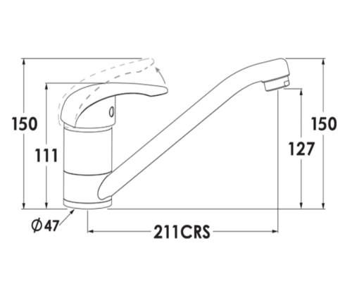 Mechline CaterTap Light Duty Monoblock Mixer Tap single lever WR-922020 ...